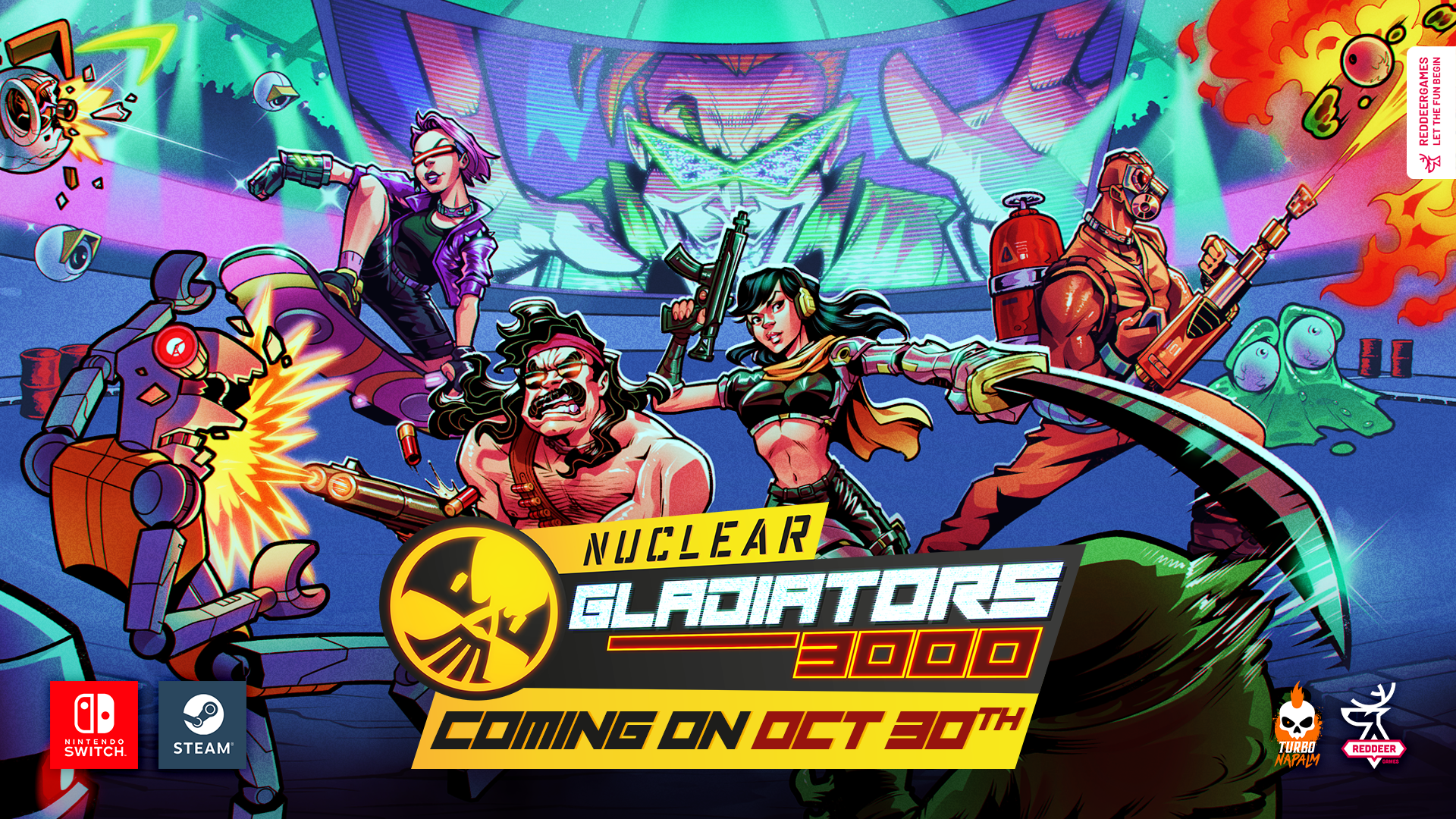 Cut down your enemies to... win a TV show? Nuclear Gladiators 3000 gets ...